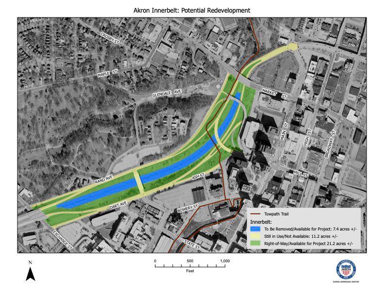 Akron awarded $960K by U.S. DOT for Innerbelt Project