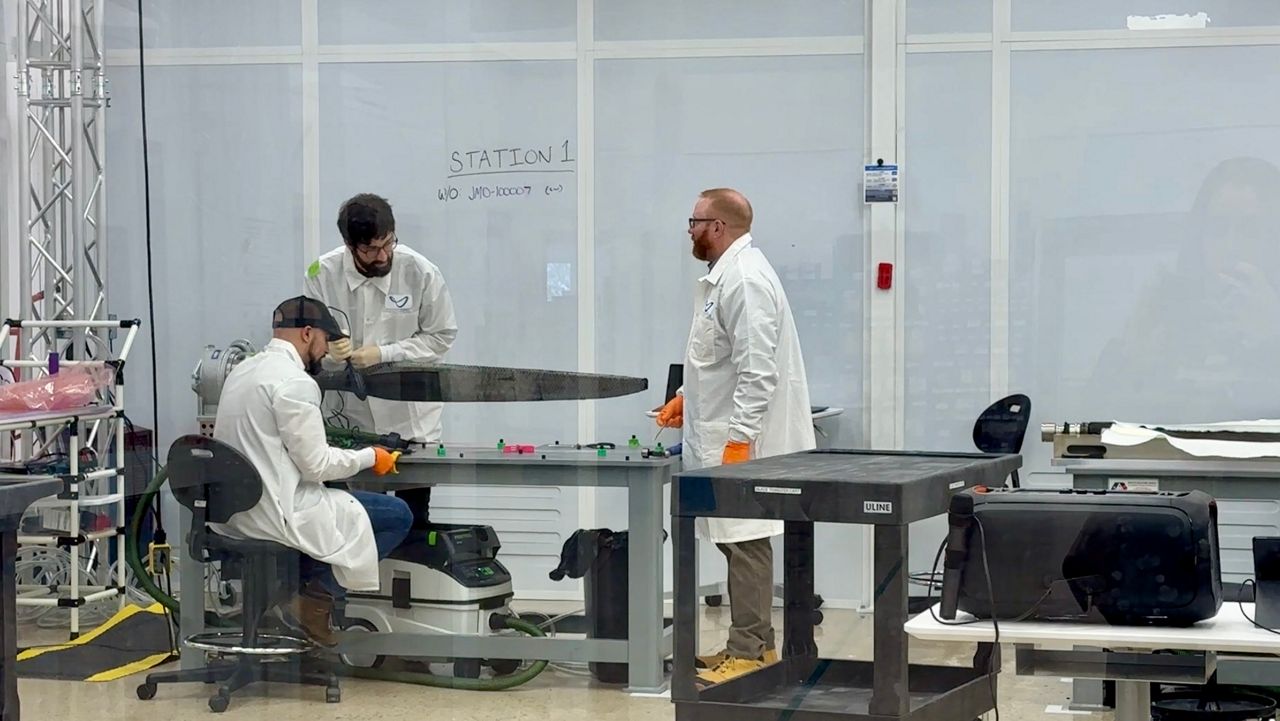 Joby Aviation showcases air taxi propeller blade production
