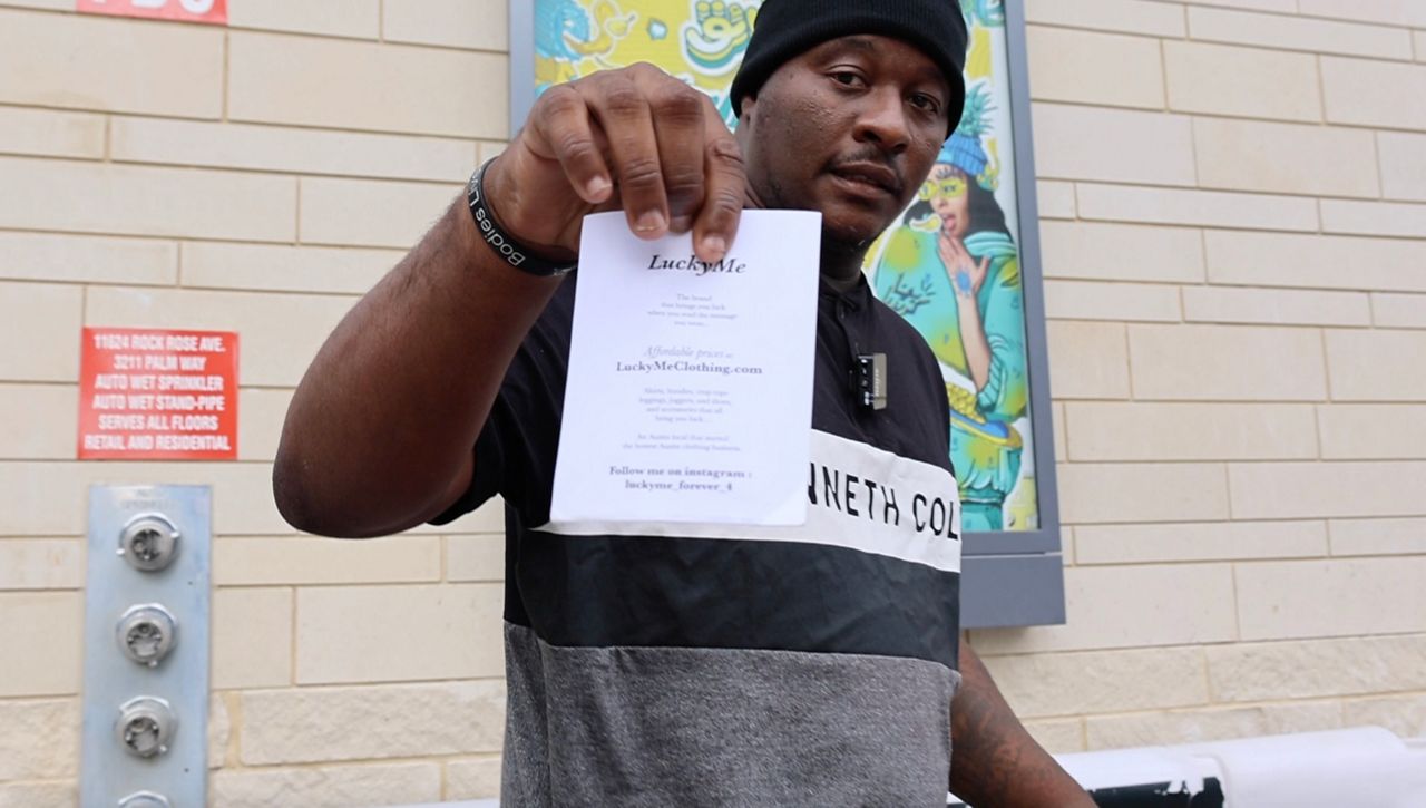 Homeless man operates business in Austin
