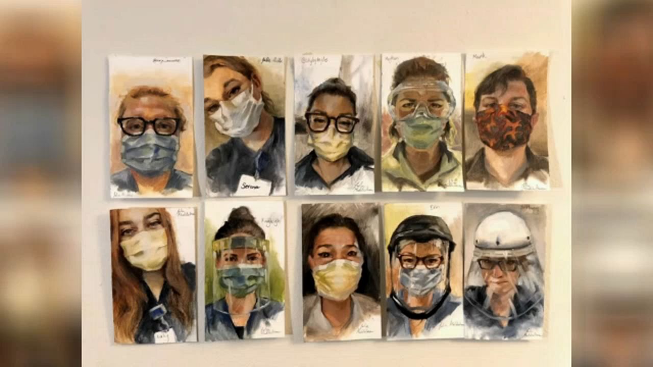 Fairport artist paints portraits of frontliners, starts series