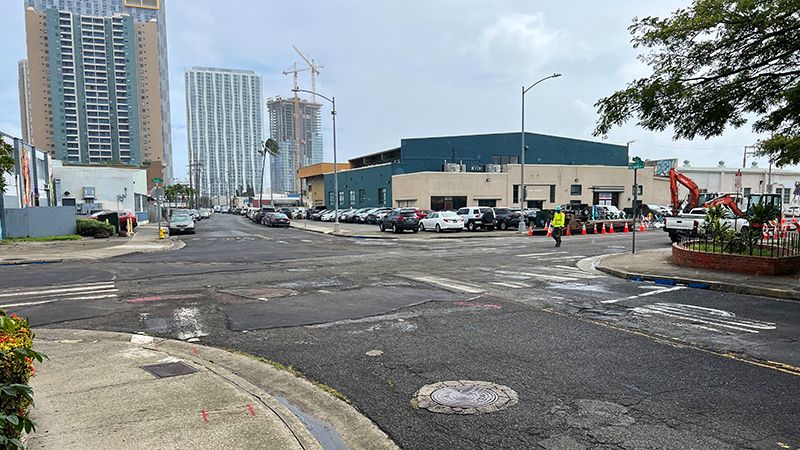 Kakaako intersection reopens, repairs ongoing