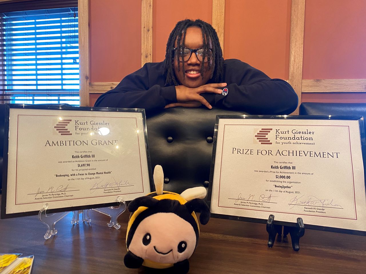 Teen explores how beekeeping helps his mental health