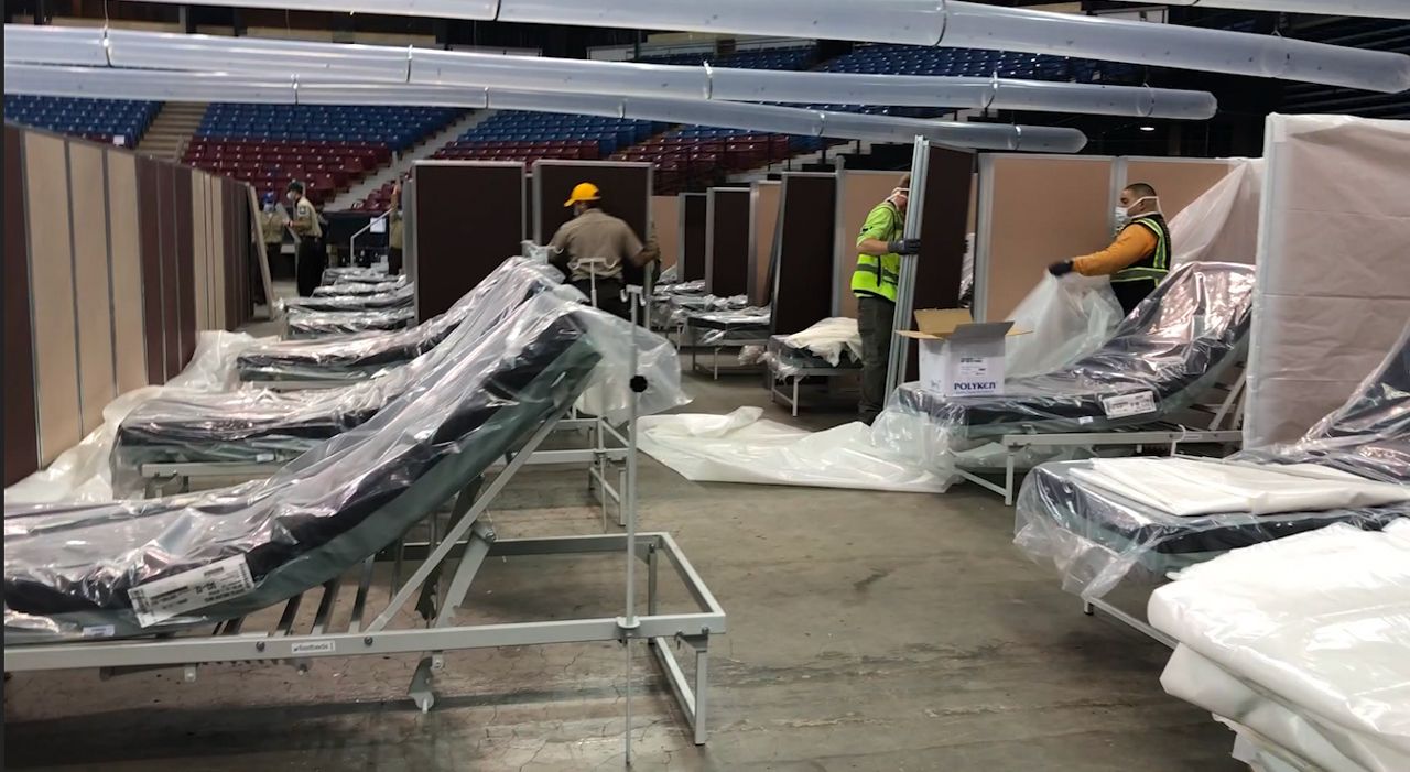 Sleep Train Arena Turned Into COVID-19 Field Hospital