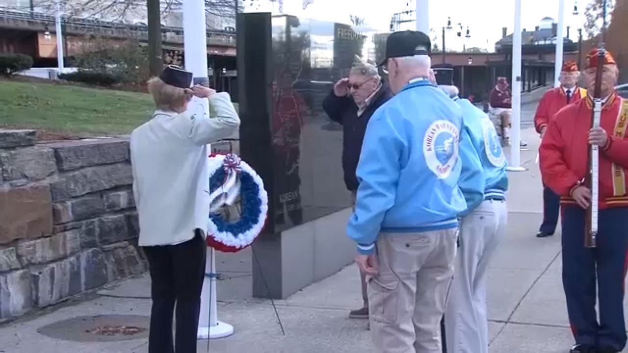 Korean War memorial wreath laying ceremony
