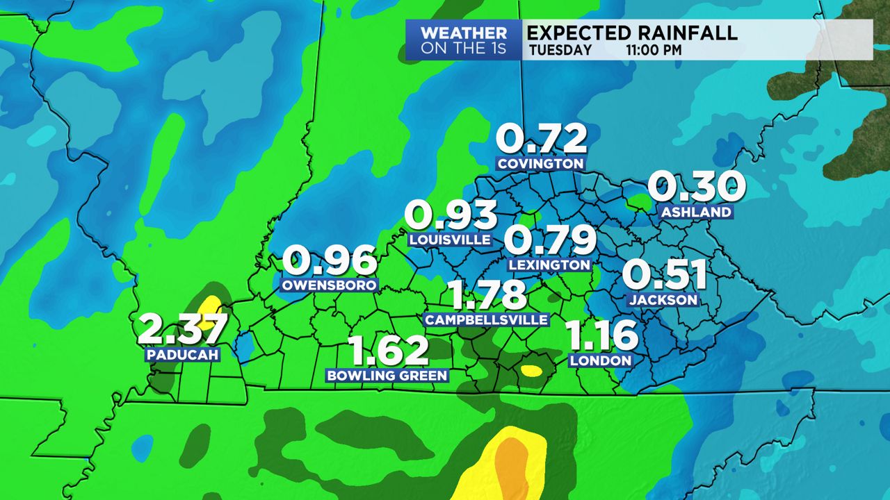 Showers Develop Sunday Afternoon