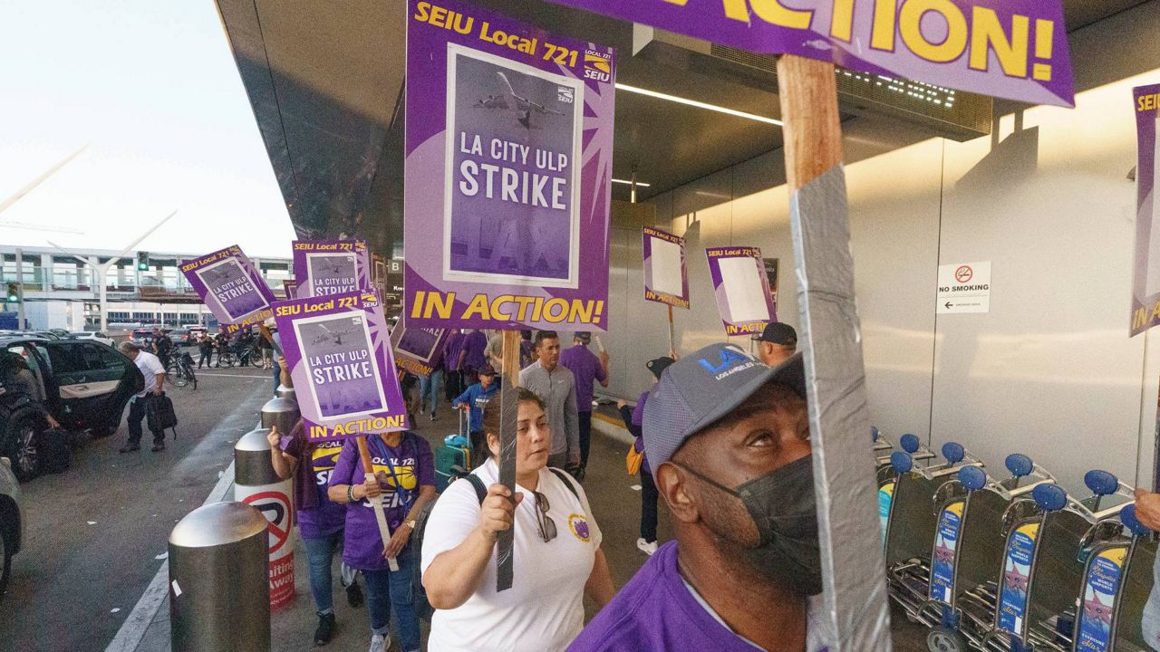 LA city workers join hotel employees, Hollywood on strike