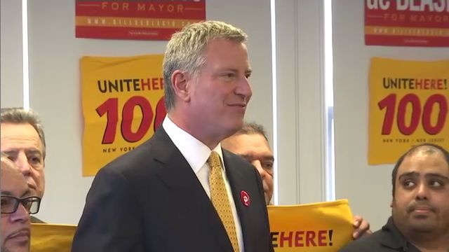 Unite Here Local 100 Announces Support for de Blasio's Re-Election Bid