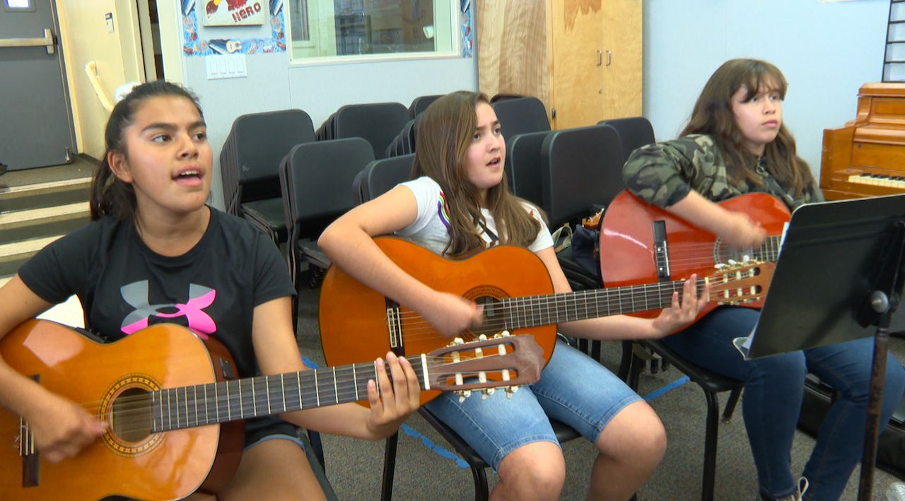 Musicians Jam With Students In Mariachi Band