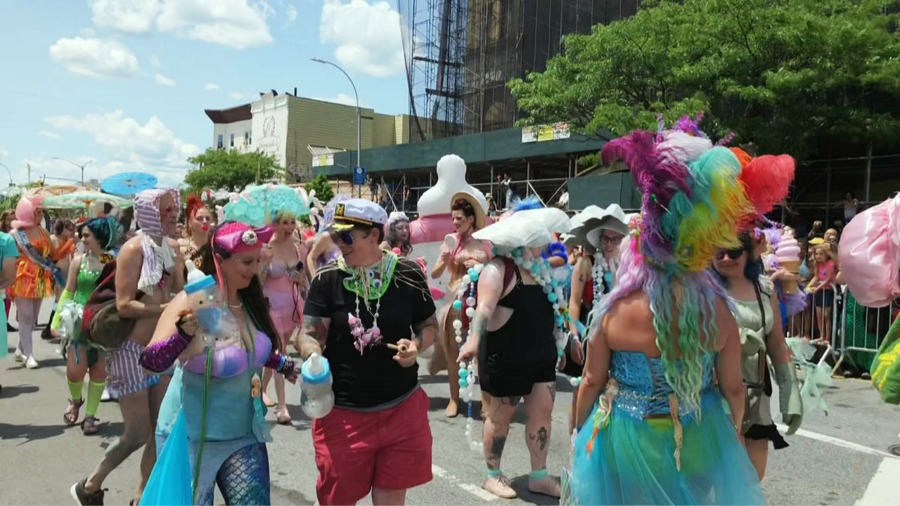 Mermaid Parade Floats Down Coney Island's Surf Avenue