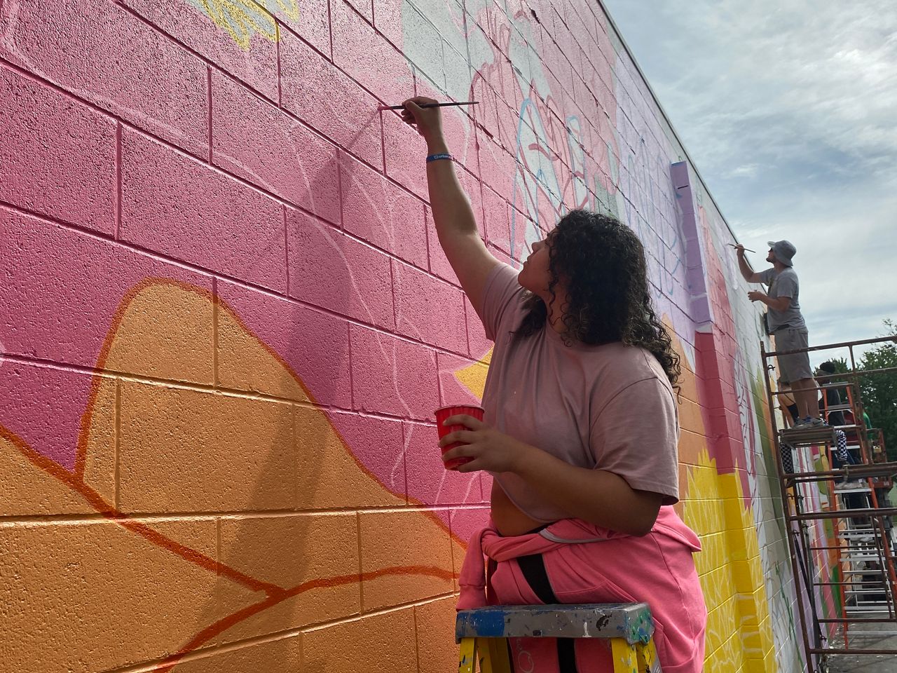 Appleton students painting a beautiful picture