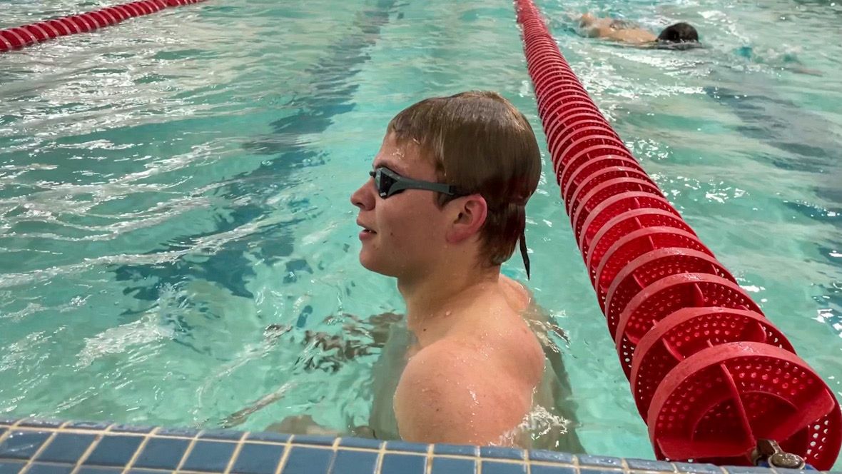 Belchertown's Mitchell Dubey continues to work in the pool