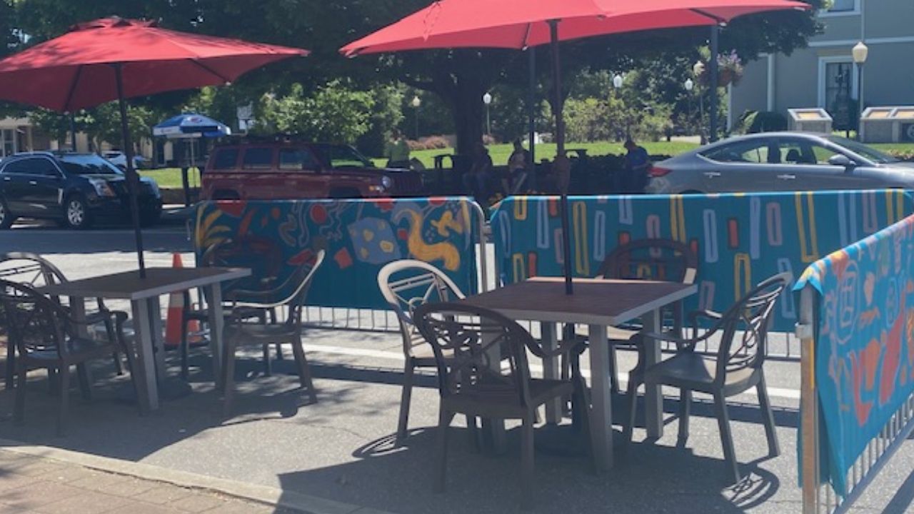 Parklets and Streateries Popping Up in Downtown Morganton