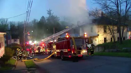 Multiple Companies Battle House Fire at Abandoned Home in Mount Morris