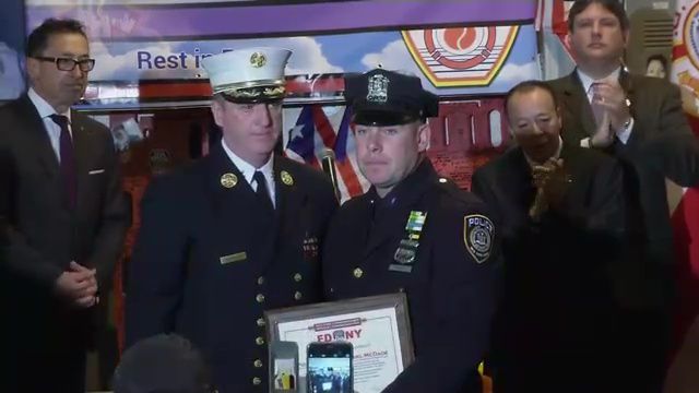 MTA Officer Honored for Helping Capture Man Accused of Killing EMT