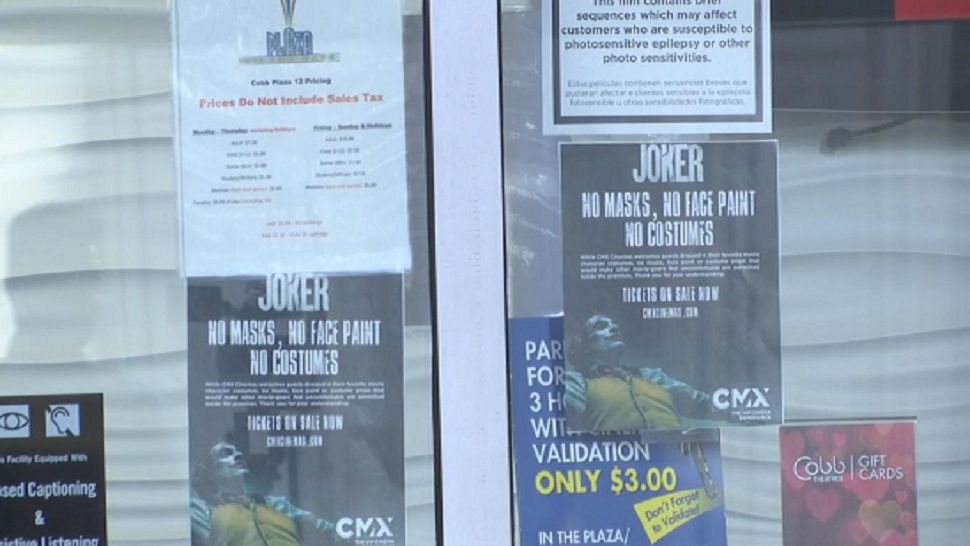 Beefed Up Security, Warning Signs Posted For Some Showings Of "The Joker"