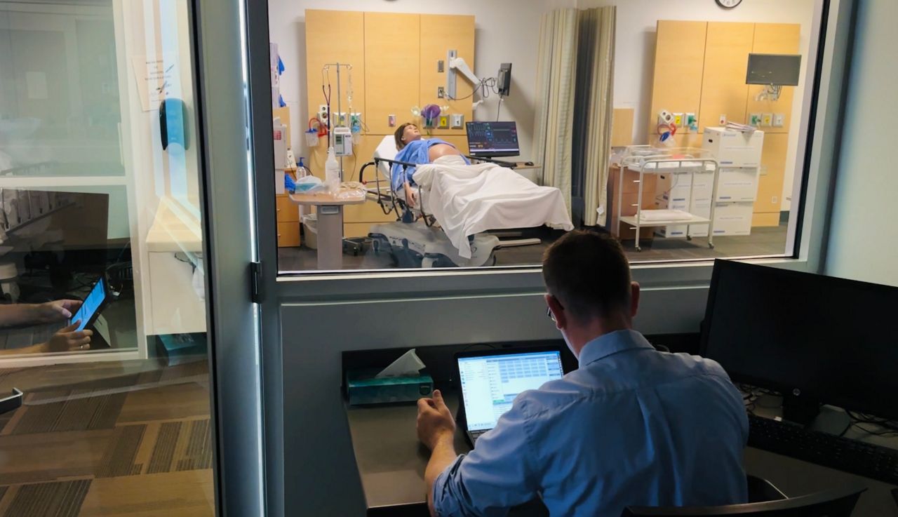 High-tech childbirth simulator to help nursing students