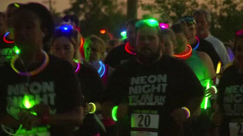 Neon Night Run Held in Vestal