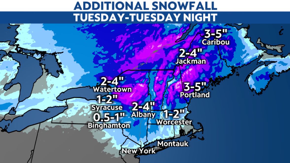 Boston Snow Storm Accumulation Map