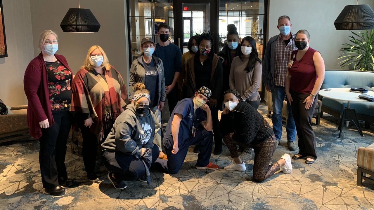 Nurses from NYC arrive in Rochester to help at Strong