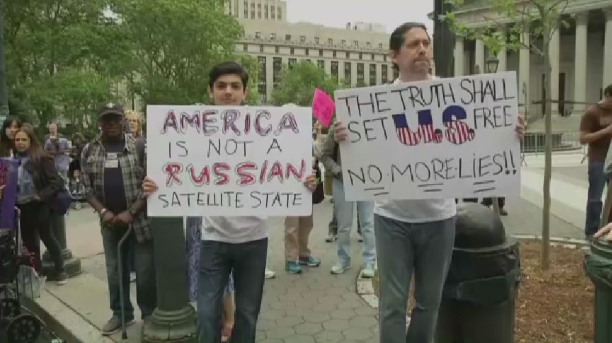 City Protesters Call for Truth, These Other Demands on Trump and Russia