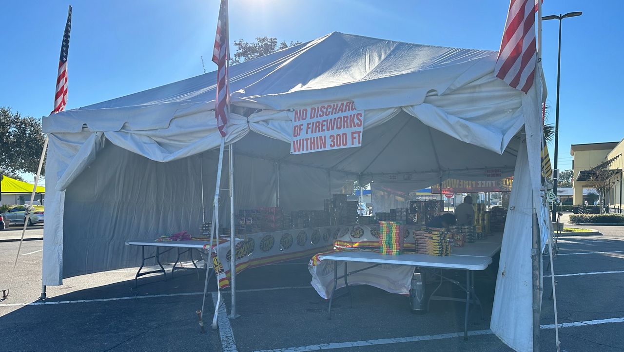 Orlando resident sets up firework tent for extra revenue