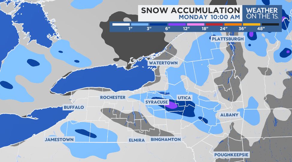 Lake-effect snow continues into Thanksgiving weekend