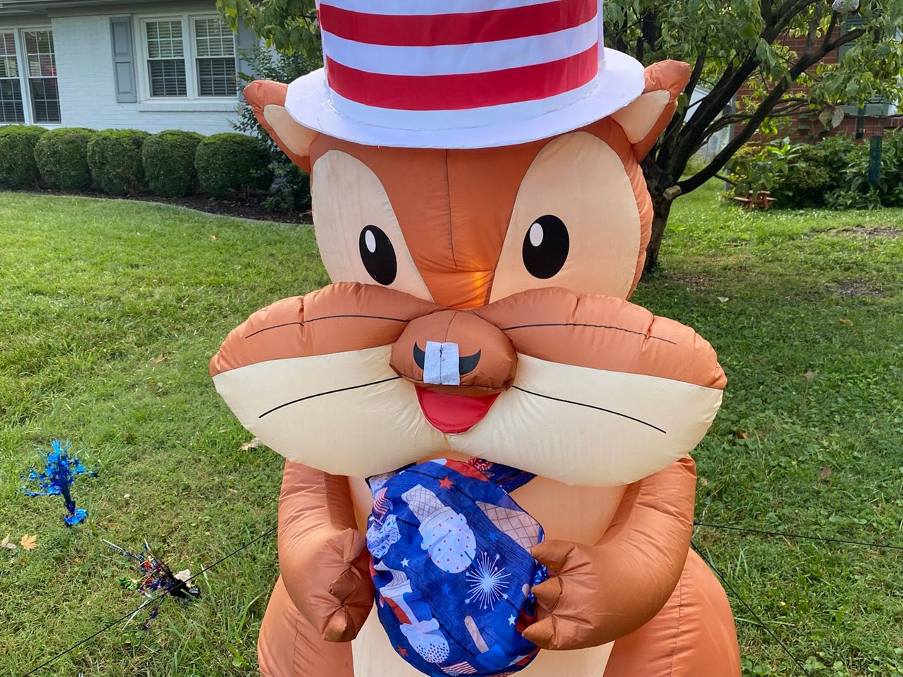 Skippy the squirrel cautions speeders to slow down