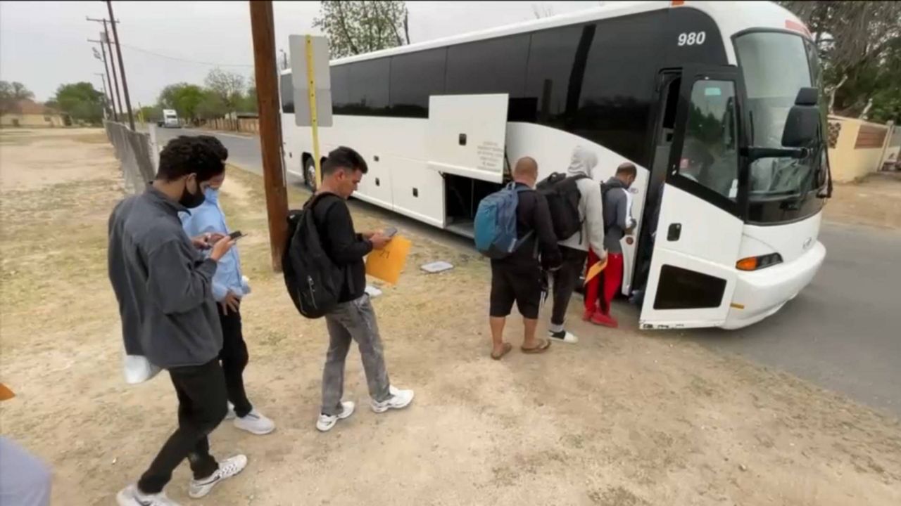 On a bus with migrants from the border to DC