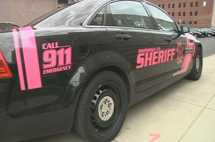 Onondaga County's Pink Patrol Car Raises Breast Cancer Awareness