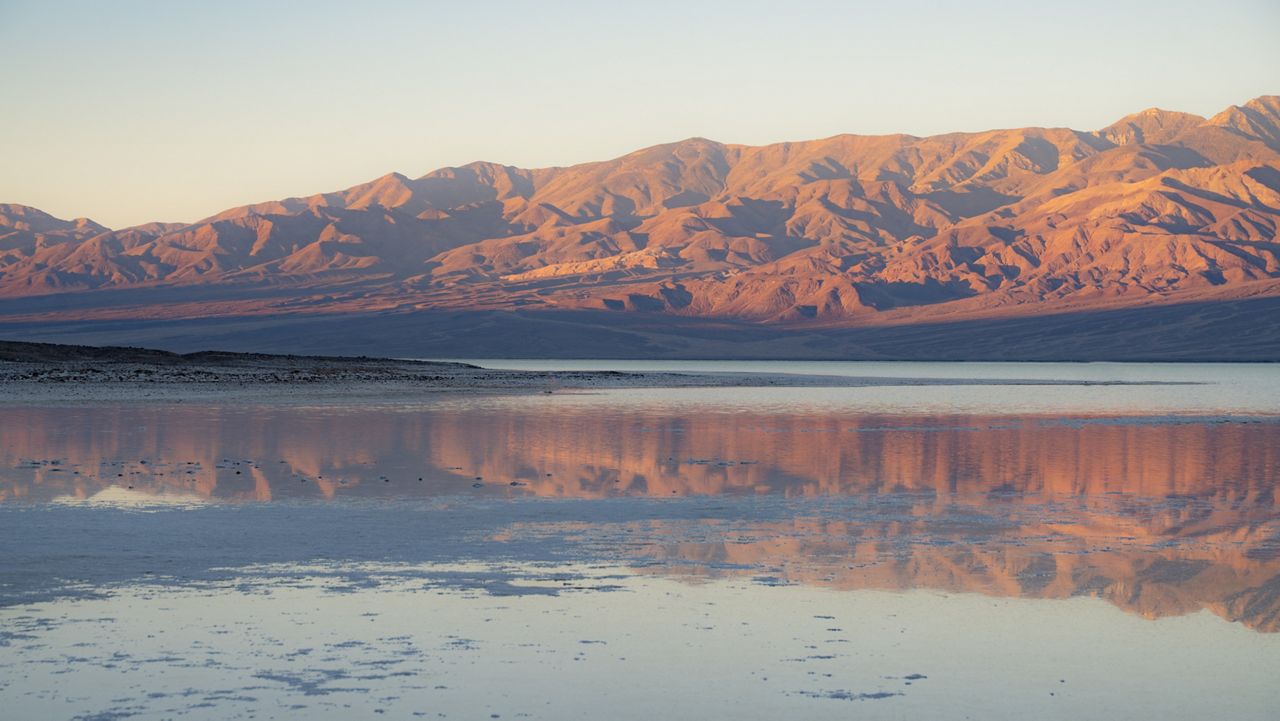 Record rains form a lake in Death Valley