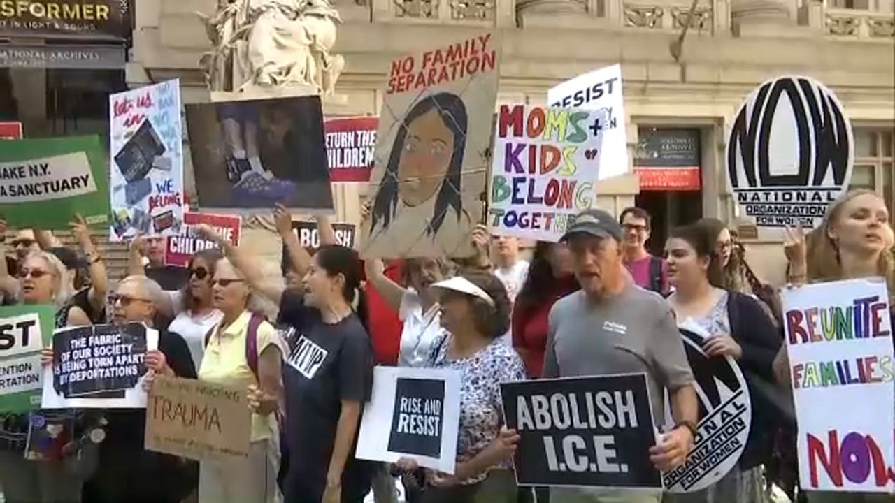 Protests over NYC visits of VP, homeland security secretary