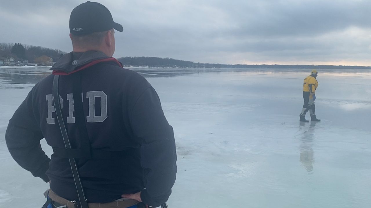 Pewaukee FD urges caution around ice as temperatures rise