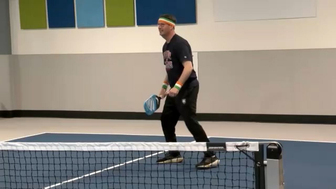 Shea tries pickleball at PickleballU facility in Sturbridge