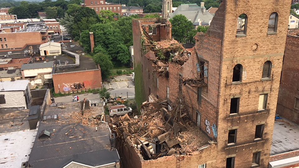 Poughkeepsie buildings evaluated following collapse