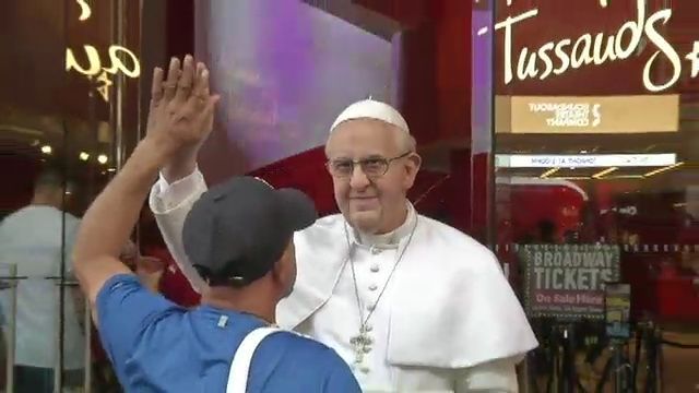 Madame Tussauds in NYC Debuts Wax Figure of Pope Francis
