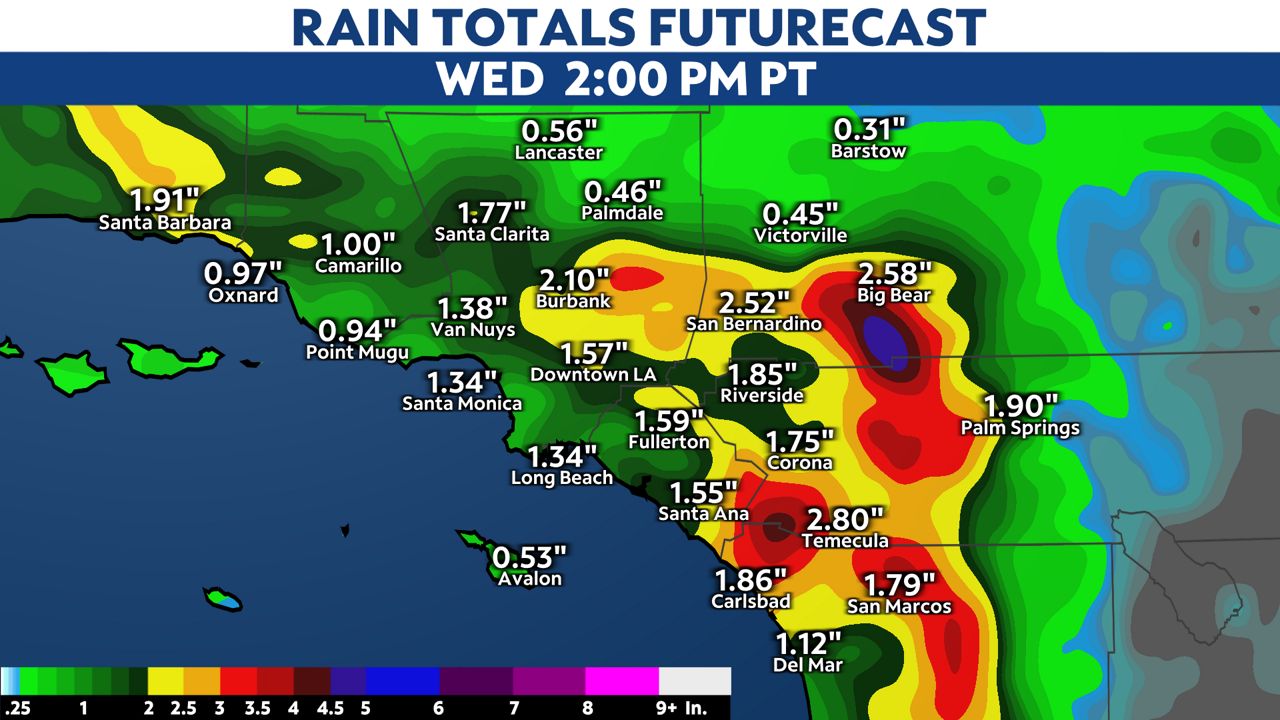 A strong storm system is impacting Southern California