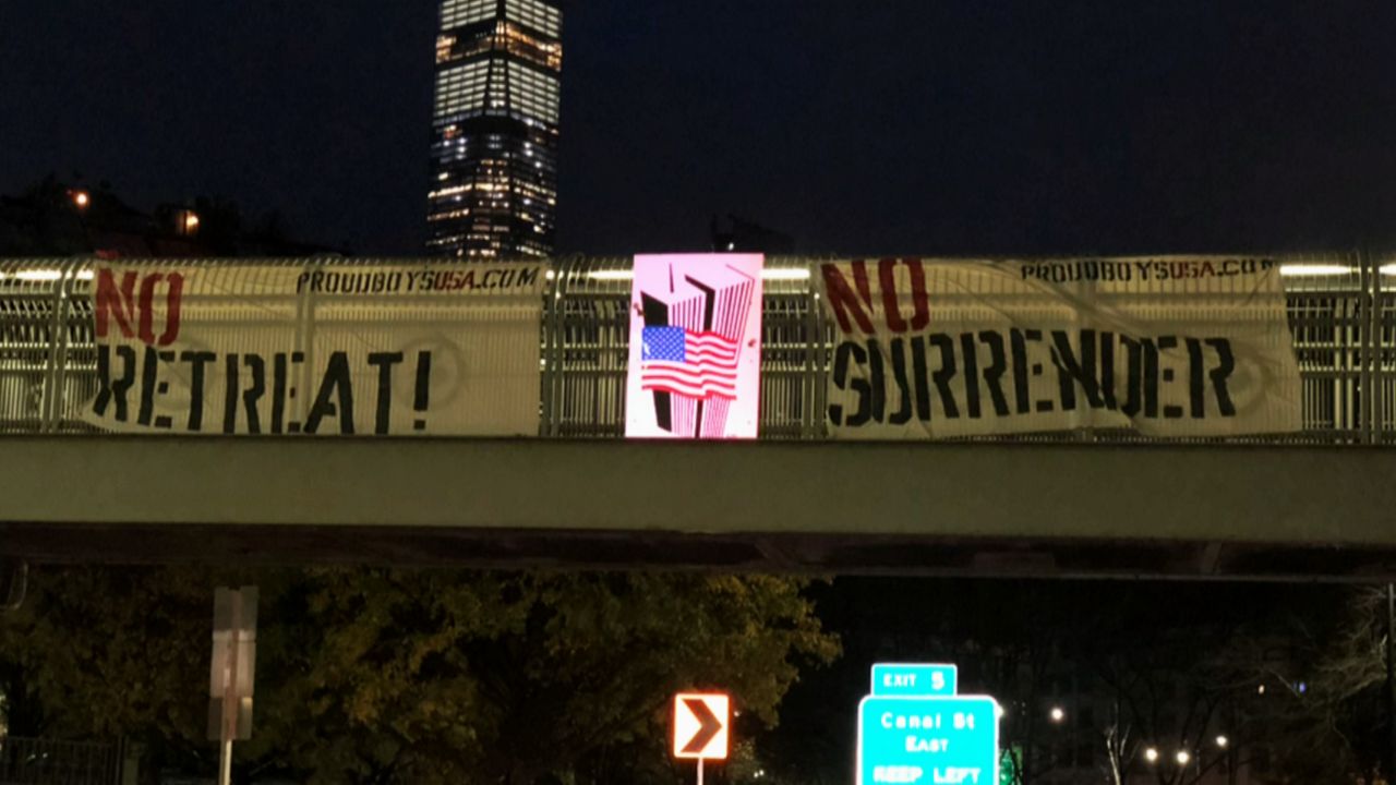 'Proud Boys' Propaganda Found on City Bridges and Tunnels