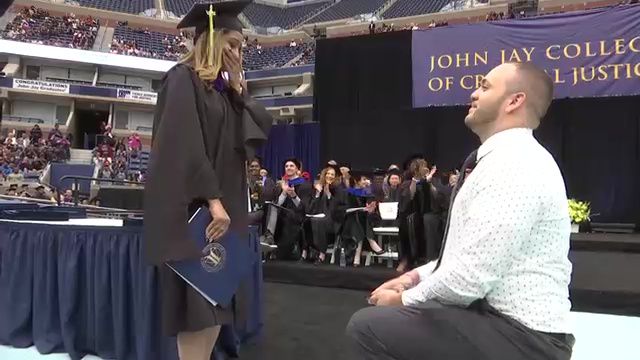 John Jay Student Gets Proposed to by Boyfriend at Graduation Ceremony
