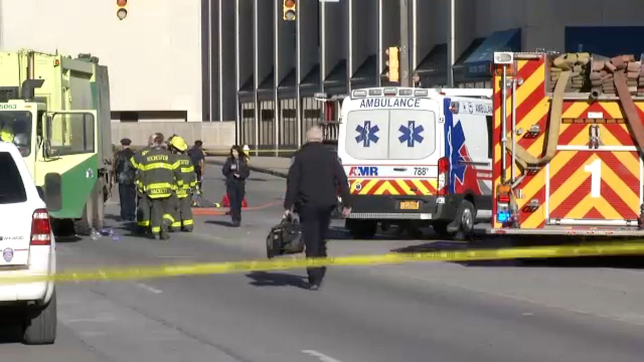 Man Hit by Garbage Truck While Crossing Street