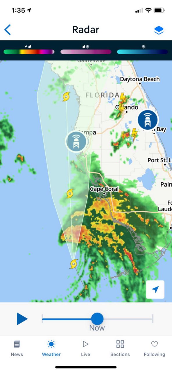 Interactive radar tutorial