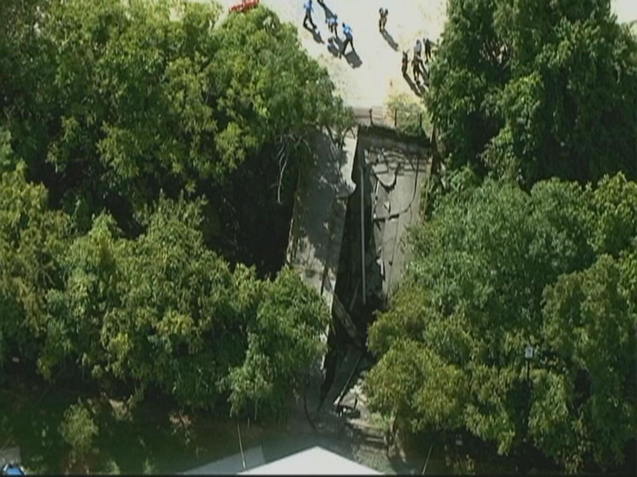 Emergency Crews Respond to Pedestrian Bridge Collapse in Raleigh