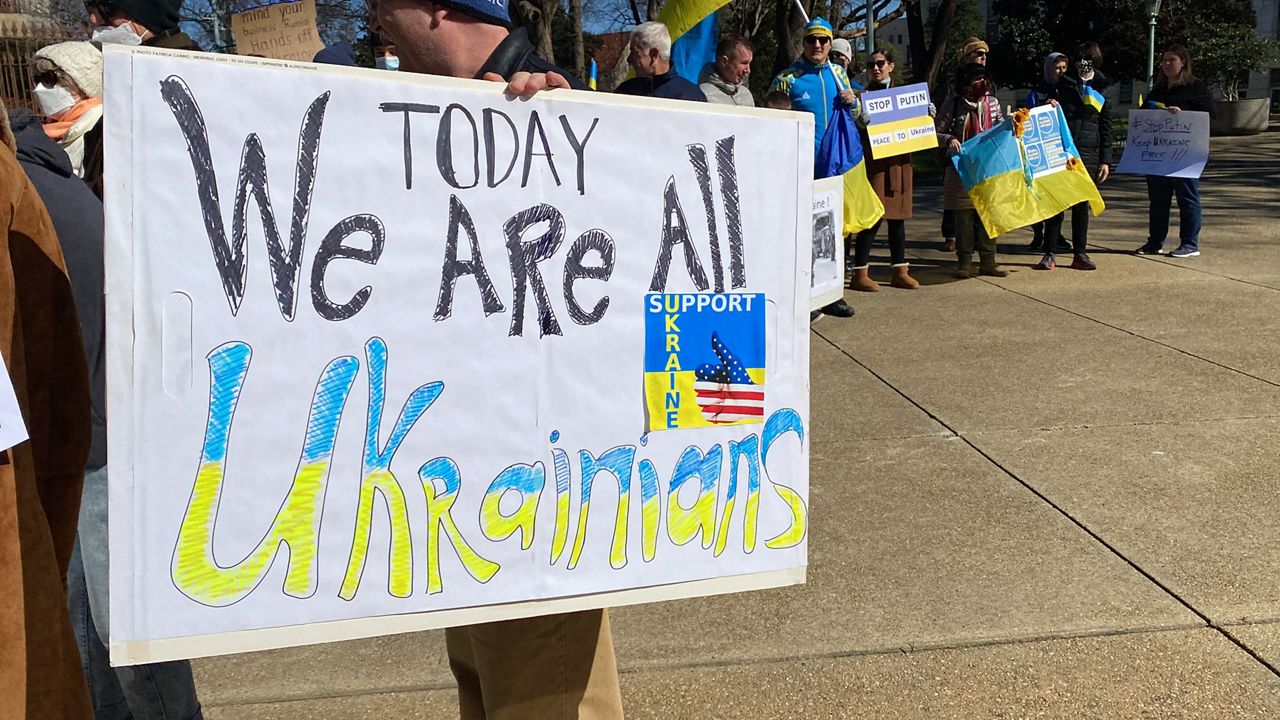 ‘Hope sanity will prevail’: Rally held in support of Ukraine