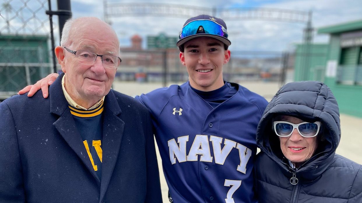 Homecoming for Navy baseball player Ricky Rushton