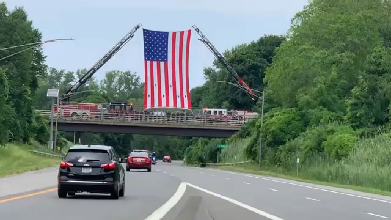Procession for body of Officer Jamieson Ritter from OH to NY