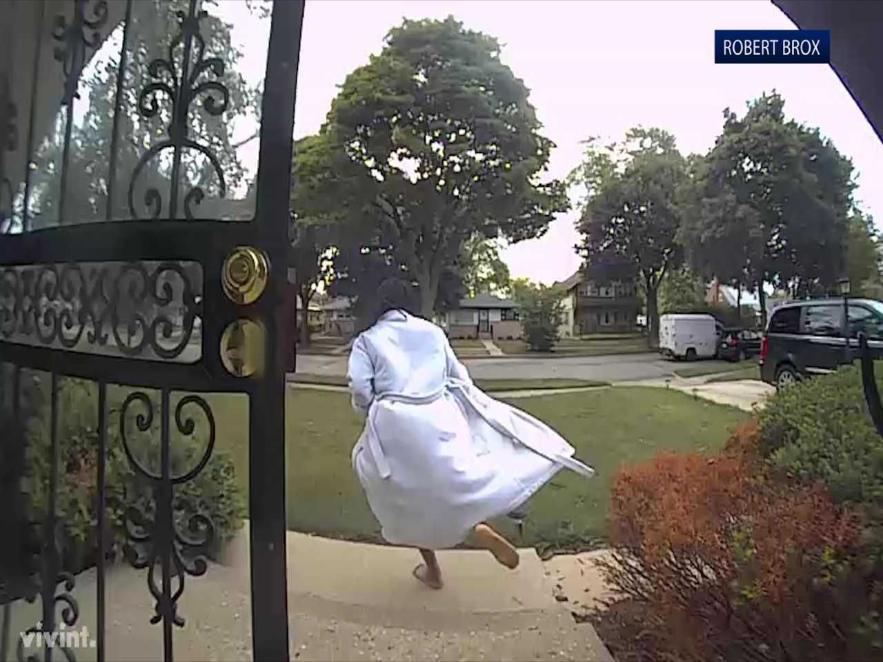 Man sees shooting feet away from his house