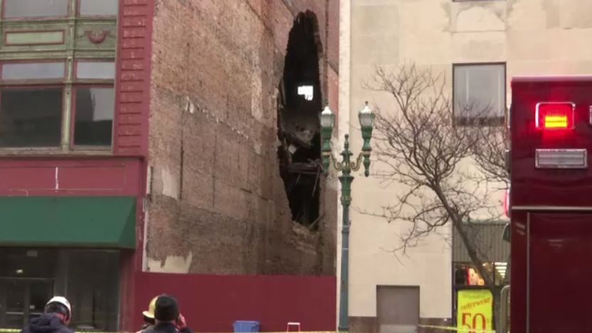 Partial Building Collapse Impacts Downtown Syracuse