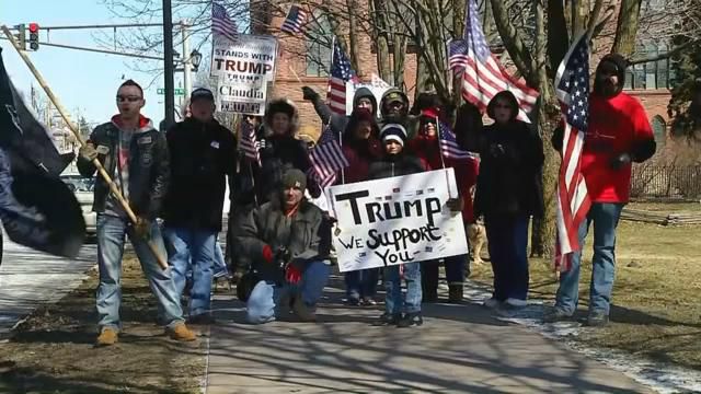 Supporters of President Donald Trump Rally in Rome