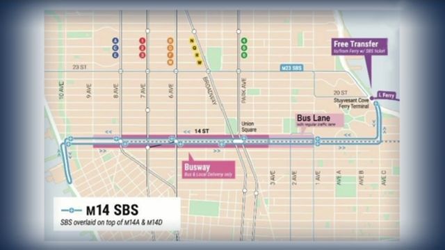 MTA proposes 14th Street SBS route during L train shutdown