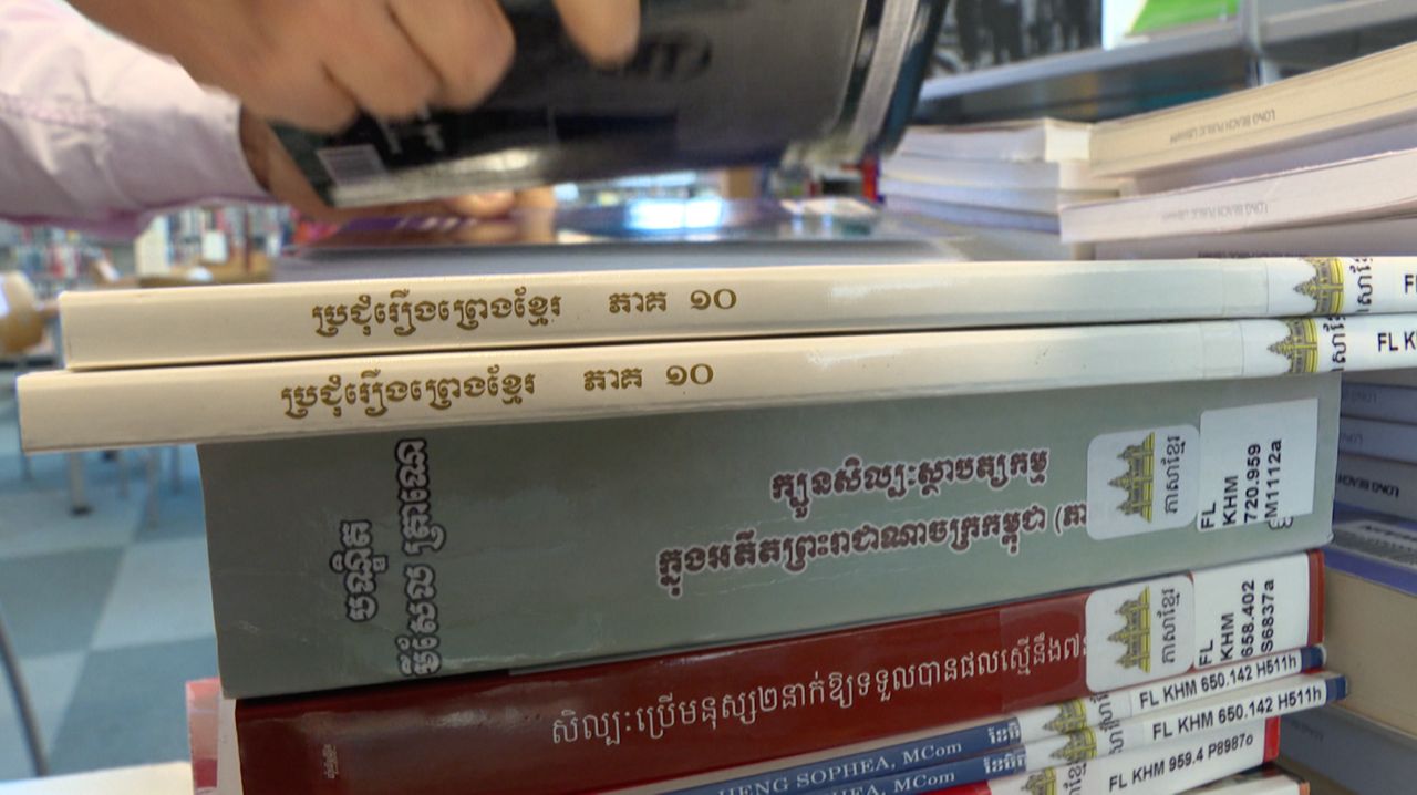 Largest Library Collection Of Cambodian Books Getting Sorted
