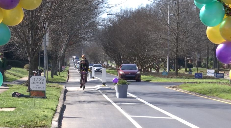 New Separated Bike Lanes Open on The Plaza